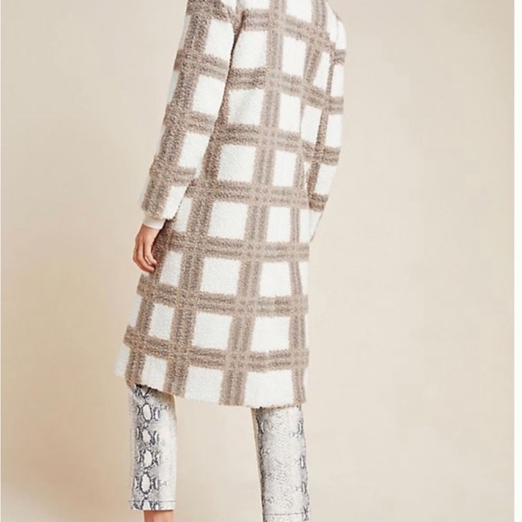 Anthropologie | Jackets & Coats | Anthropologie White And Brown Plaid ...